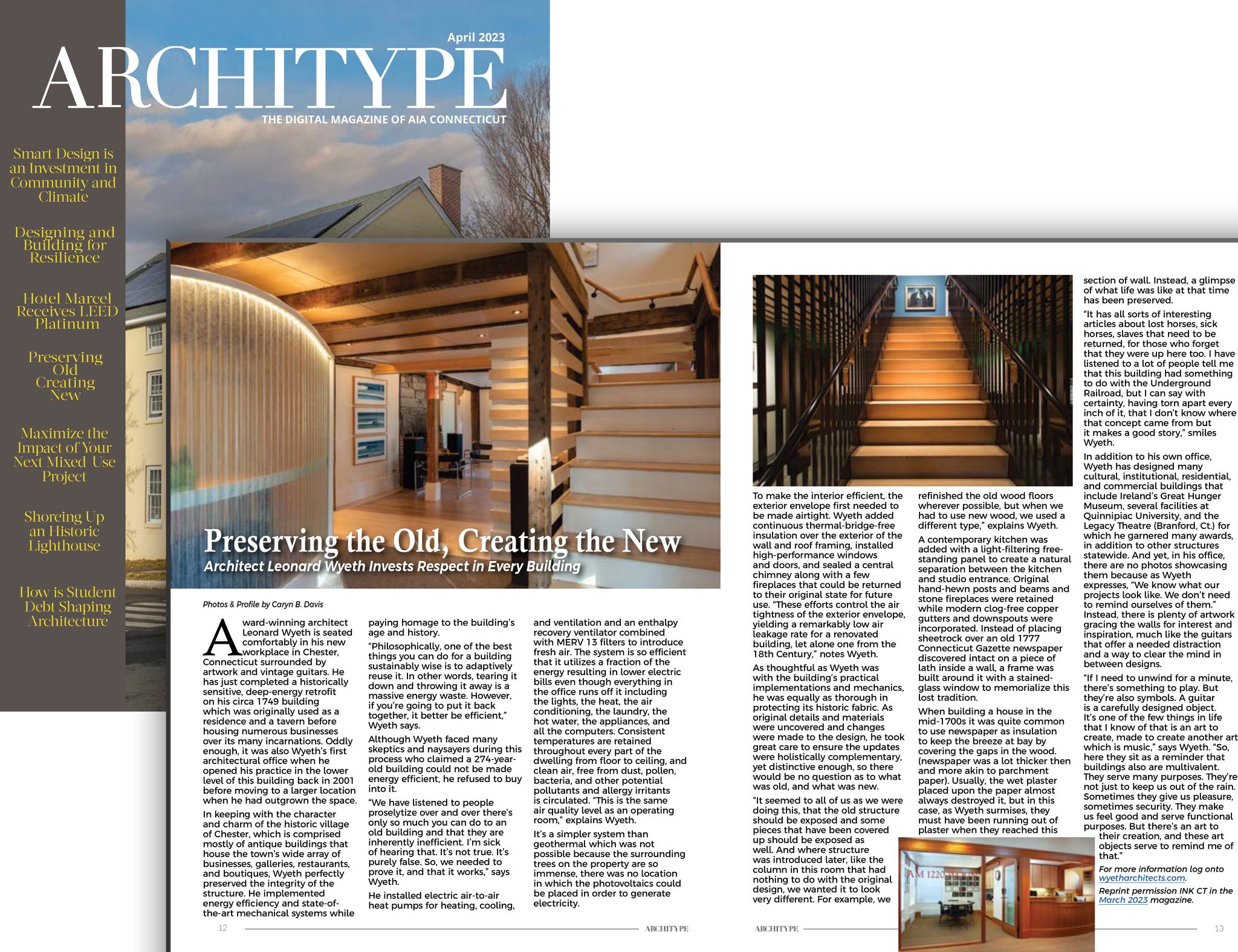 WYETH ARCHITECTS FEATURED IN ARCHITYPE MAGAZINE | Wyeth Architects LLC